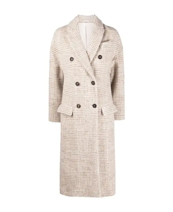 Brunello Cucinelli Double-breasted Checked Coat - No