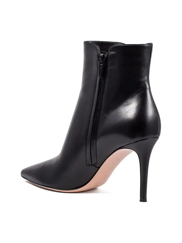 GIANVITO ROSSI Pointed Toe Stiletto Ankle Boots - Black