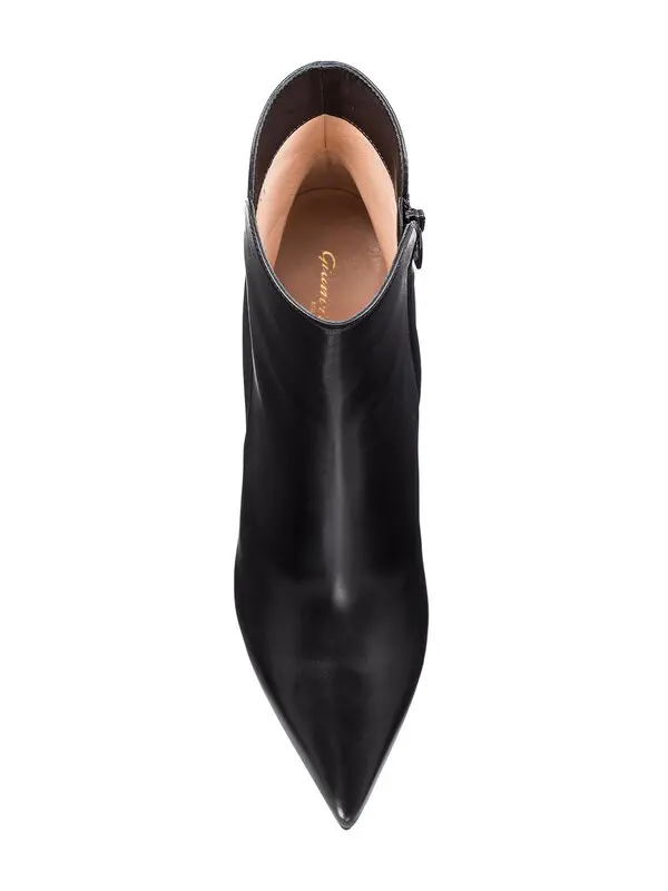 GIANVITO ROSSI Pointed Toe Stiletto Ankle Boots - Black