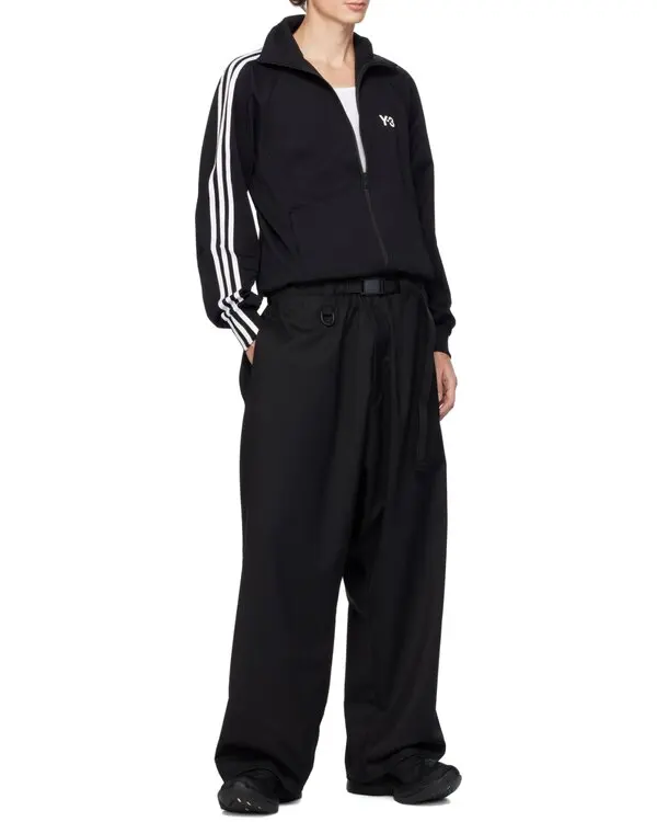 Y3 Logo Print Belted Trousers