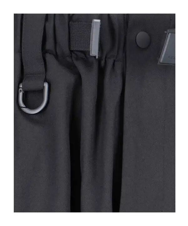 Y3 Logo Print Belted Trousers