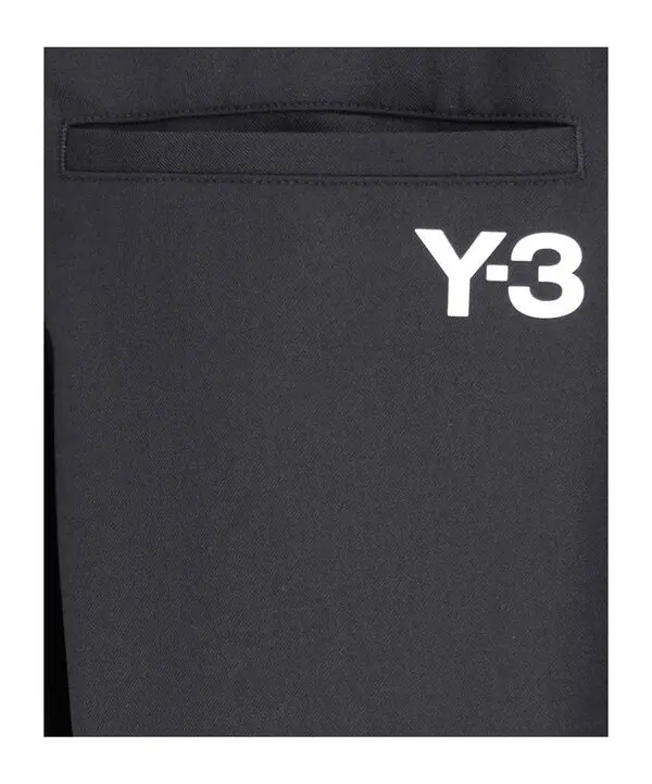 Y3 Logo Print Belted Trousers
