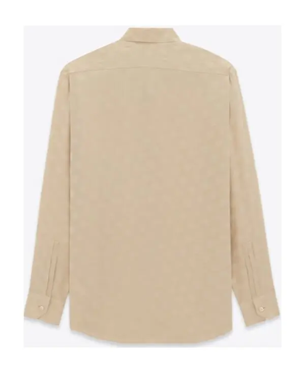 Saint Laurent Dotted Long-sleeved Shirt