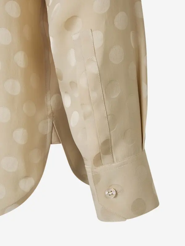 Saint Laurent Dotted Long-sleeved Shirt