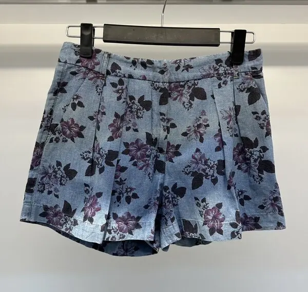 Sportmax Floral Pattern Belted Shorts