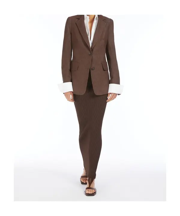 Max Mara Ribbed Knit Maxi Skirt