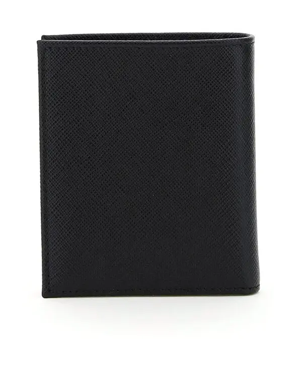 Prada Triangle Logo Bifold Wallet - Black