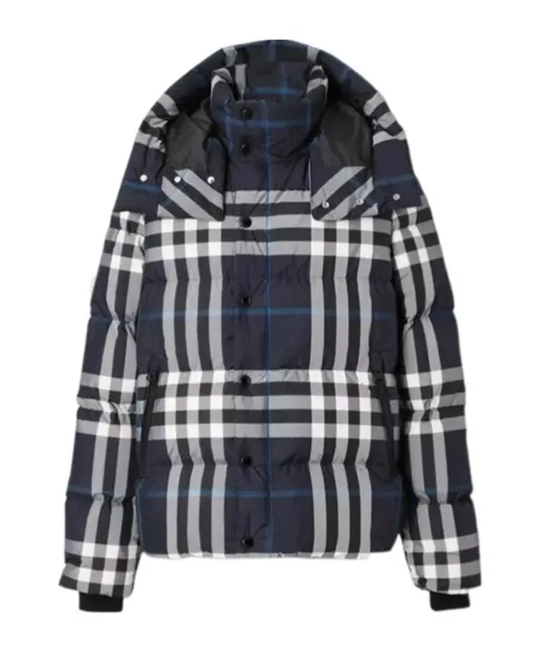 Burberry Plaid Hooded Cotton Jacket