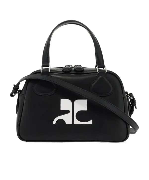 COURREGES Courrèges Reedition Logo Patch Bowling Bag - Black
