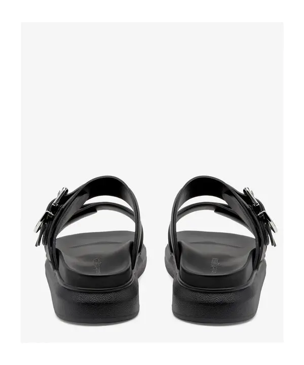 Alexander McQueen Hybrid Double Buckled Sandals - Black/silver
