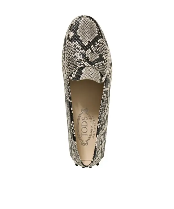 TOD'S Round Toe Loafer With Brand Insole - Black