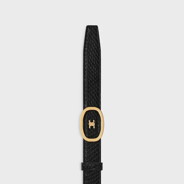 Celine Medium 25mm Reversible Belt In Embossed Leather