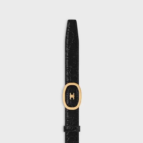 Celine Medium 25mm Reversible Belt In Embossed Leather