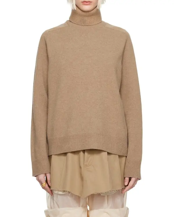 MAISON MARGIELA Roll Neck Knitted Jumper - Brown