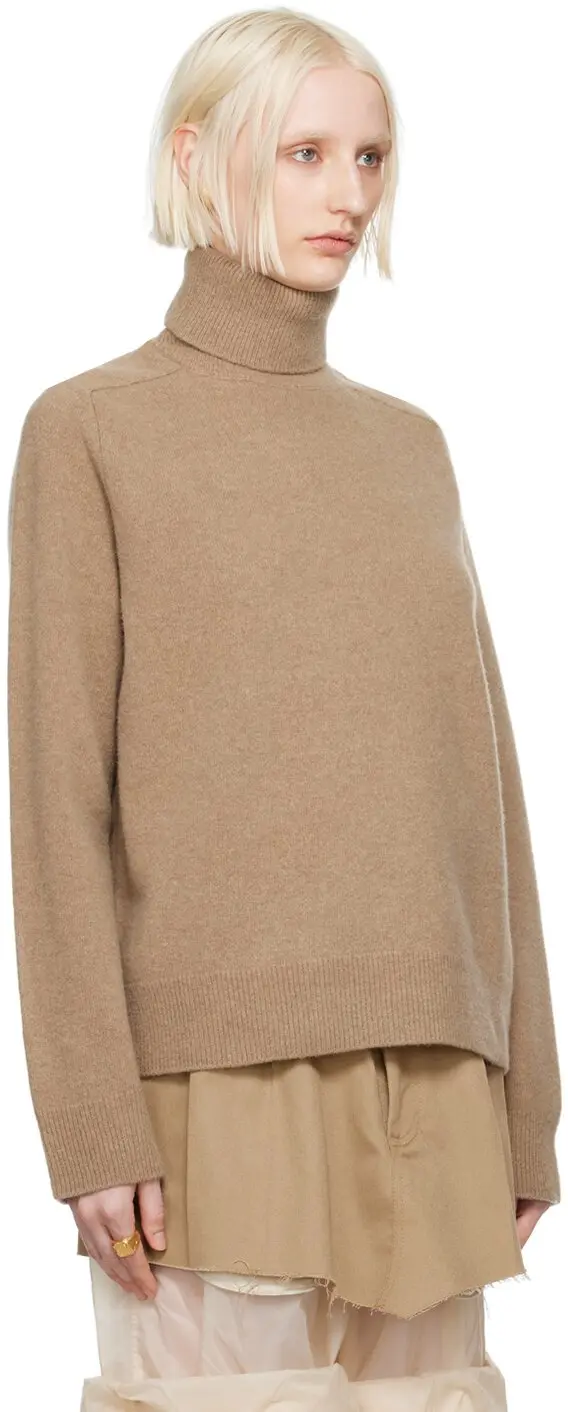 MAISON MARGIELA Roll Neck Knitted Jumper - Brown