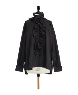 Dior Blouse With Removable Ruched Collar - Black