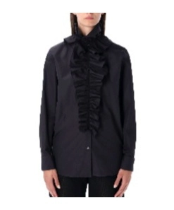 Dior Blouse With Removable Ruched Collar - Black