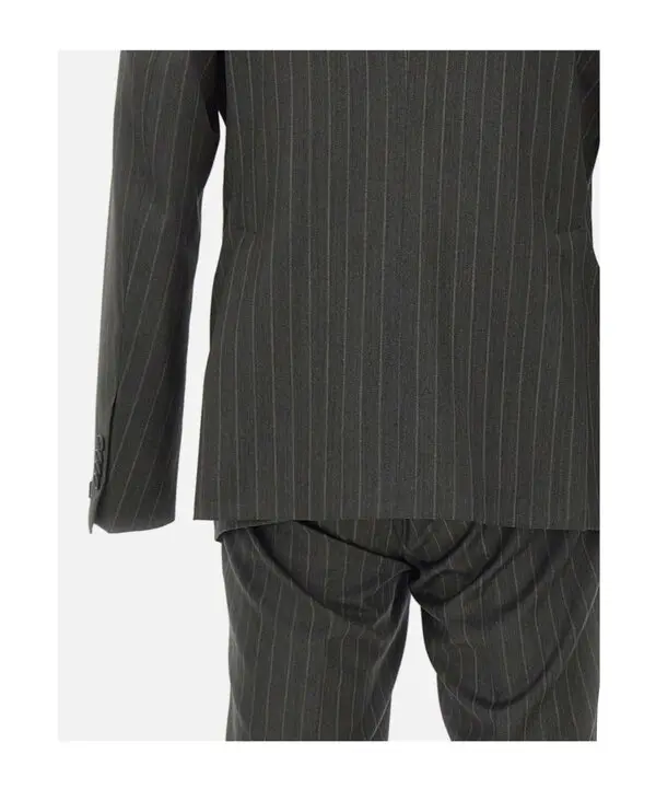 Tagliatore Pinstriped Double-breasted Suit - Black