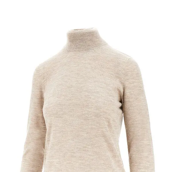 Max Mara Meana Turtleneck Knitted Jumper - Beige