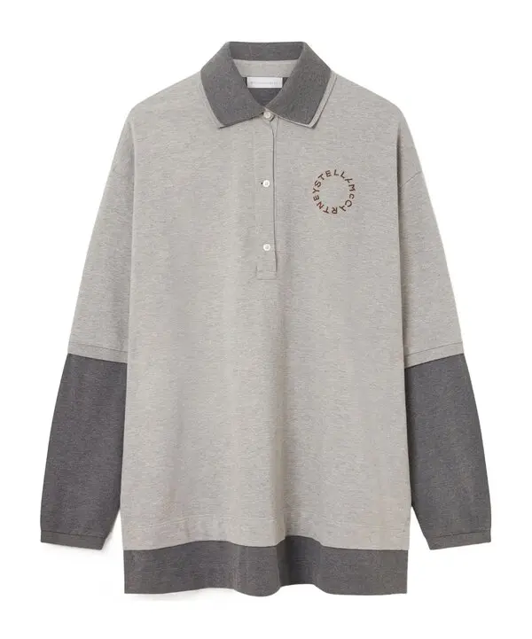 Stella McCartney Logo Panel Rugby Shirt - Grey