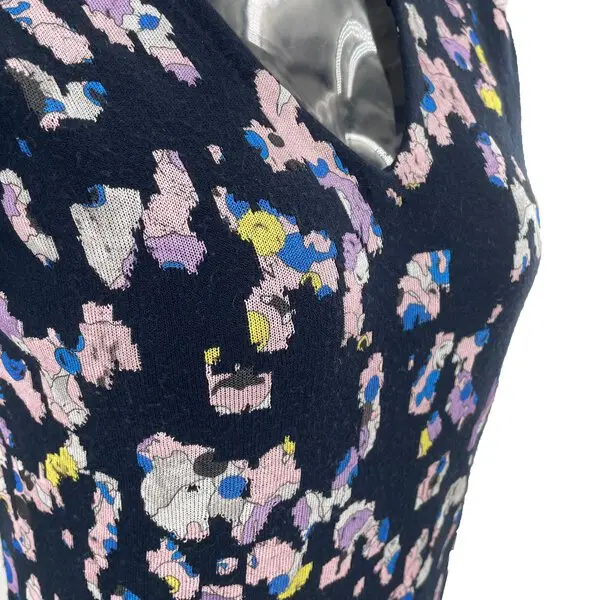 Kenzo Short Sleeve Knit Dress With Printed Pattern