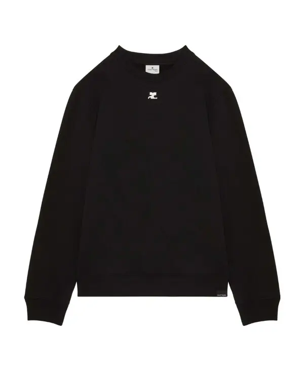 COURREGES Logo-appliqué Cotton Sweatshirt
