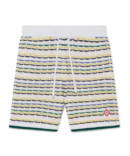 Casablanca Wave-jacquard Knit Shorts - Multi-color