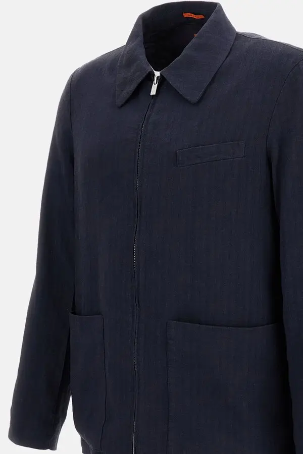 Barena Venezia Zipped Overshirt - Black