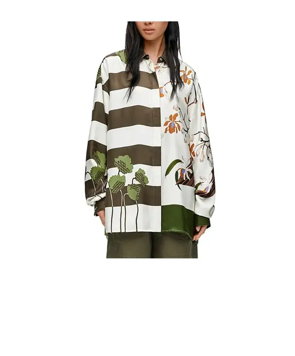 Loewe Graphic Print Panelled Shirt