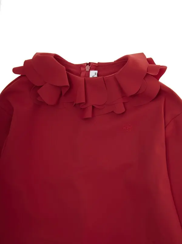 IL GUFO Ruffled Straight Hem Dress