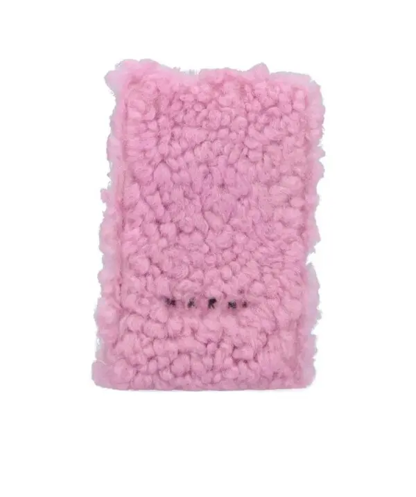 Marni Museo Logo Embroidered Shoulder Bag - Pink