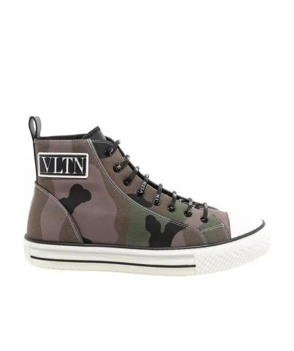 Valentino Garavani Vltn Camouflage High-top Sneakers - Black