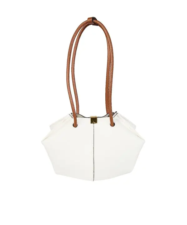 COCCINELLE Kamy Logo Lettering Shoulder Bag - White