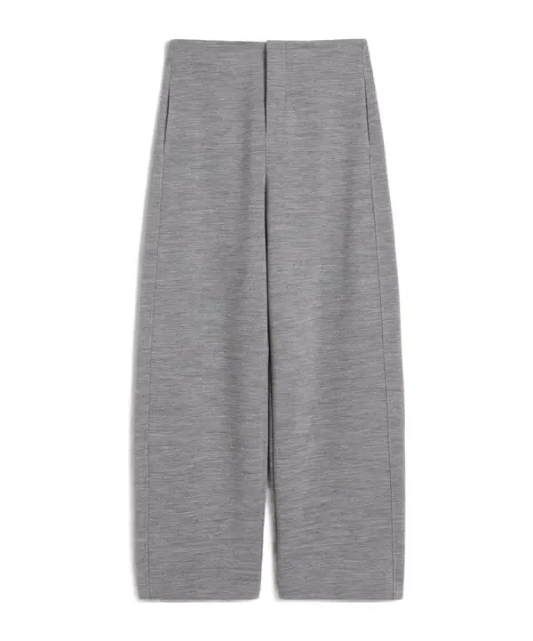 Max Mara High-waisted Trousers - Light Gray