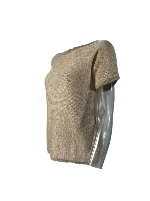 Max Mara Short-sleeved Sweater With Knitting Details