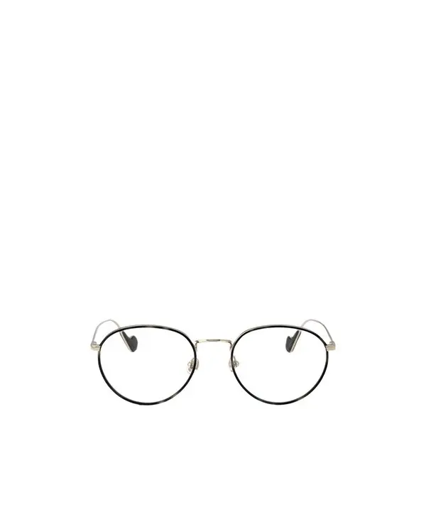 Moncler Oval Frame Eyeglasses - Black