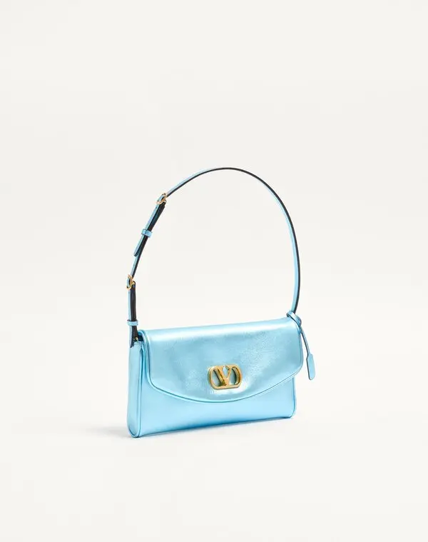 Valentino Garavani Devain Small Shoulder Bag In Laminated Nappa Leather