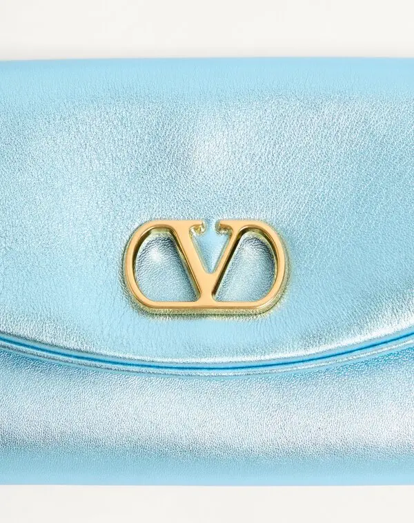 Valentino Garavani Devain Small Shoulder Bag In Laminated Nappa Leather