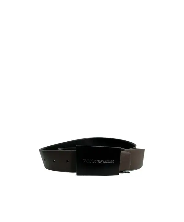 Emporio Armani Eagle Logo Buckle Belt