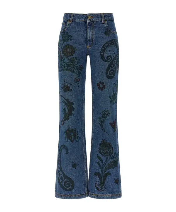 Etro Paisley Print Flare Jeans - No
