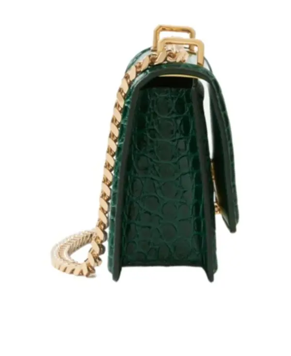 Burberry Mini Tb Crocodile-effect Crossbody Bag