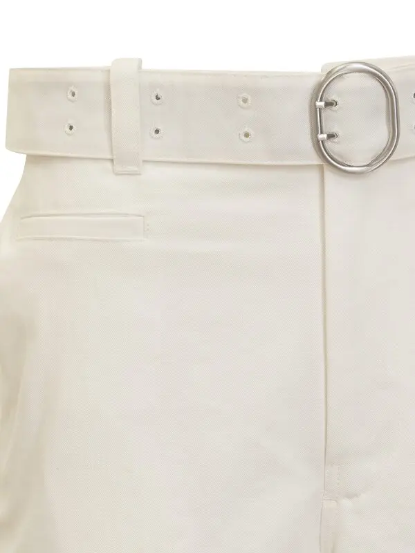 JIL SANDER Belted Waist Wide-leg Pants