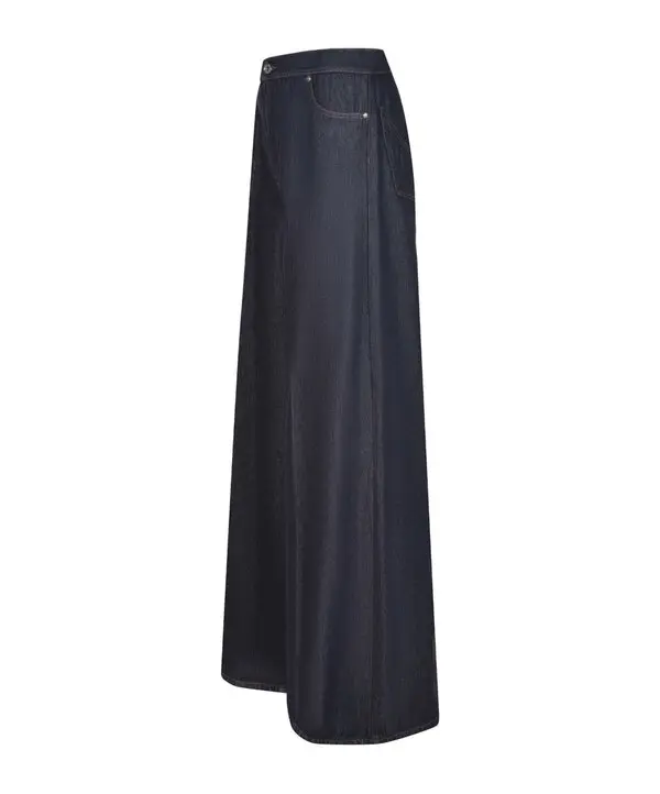 Max Mara Button Detailed Wide-leg Jeans - Blue