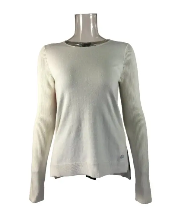 Emporio Armani Round Neck Long Sleeve Sweater - Gray