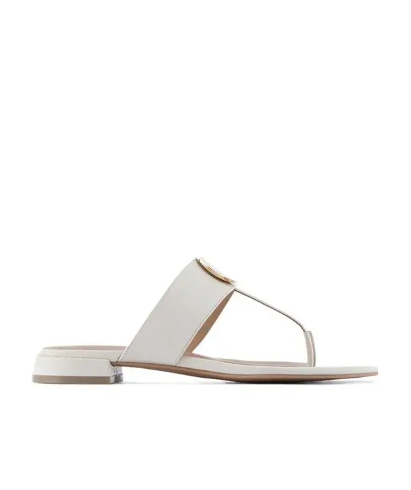 Emporio Armani Logo Plaque Open-toe Sandals - White