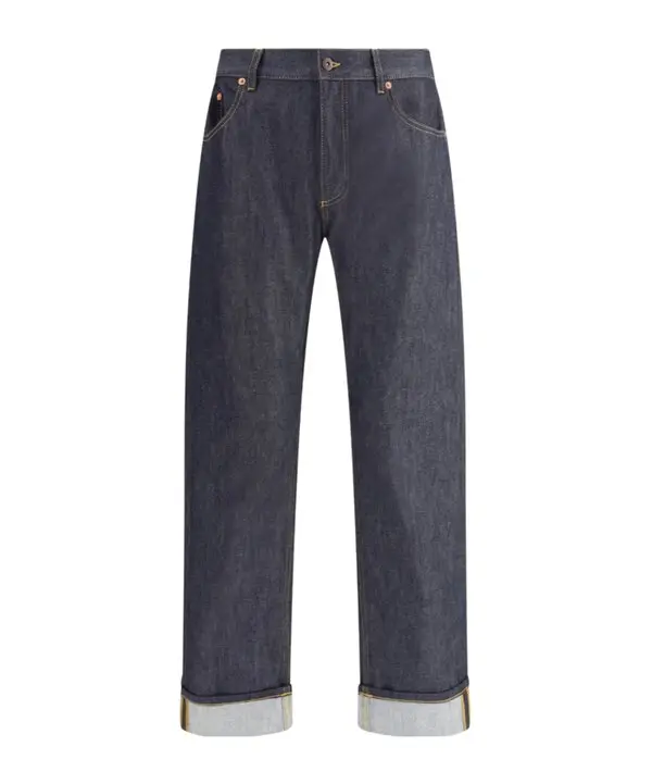 Bottega Veneta Raw Indigo Straight-leg Jeans - Black