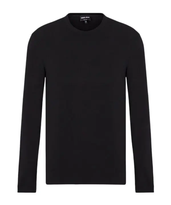 Giorgio Armani Crewneck Long-sleeved T-shirt - Black