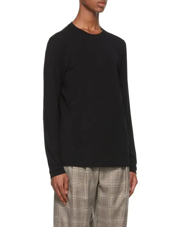 Giorgio Armani Crewneck Long-sleeved T-shirt - Black