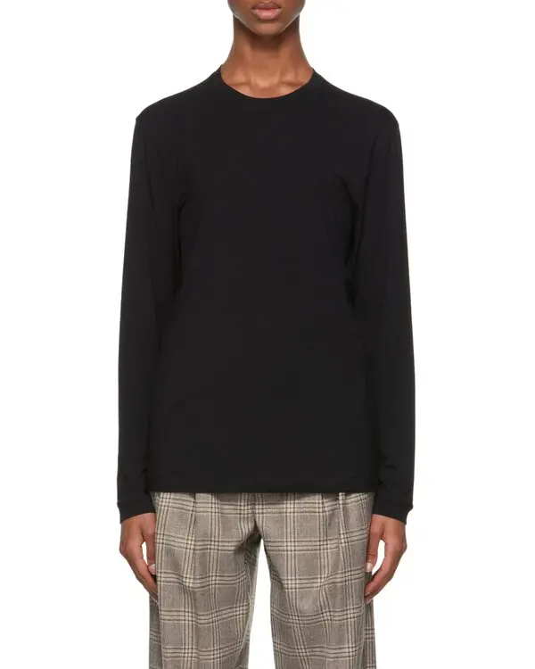 Giorgio Armani Crewneck Long-sleeved T-shirt - Black