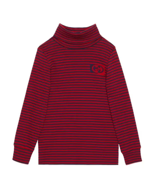 Gucci Interlocking G Striped High Neck Jumper